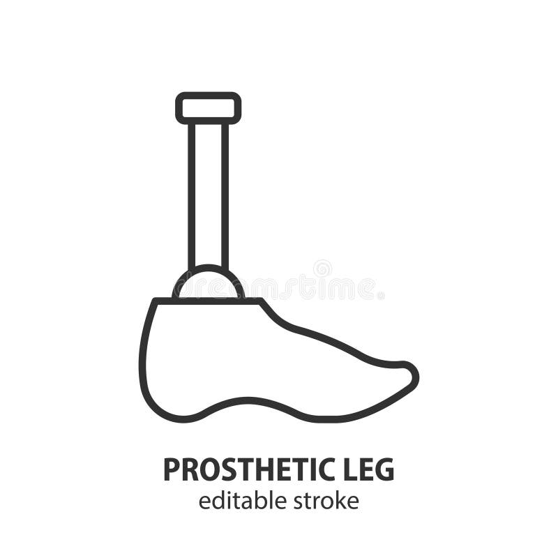 Prosthetic Leg Icon. Artificial Limb Vector Symbol Stock Vector ...