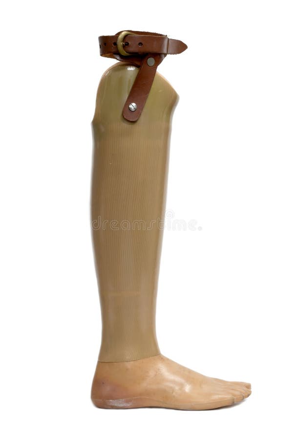 Prosthetic leg isolated stock photo. Image of stockings - 37045306