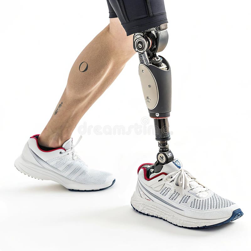 Prosthetic Leg with Mechanical Joint Stock Illustration - Illustration ...