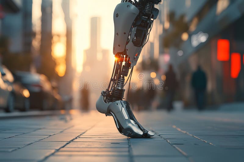 Prosthetic Robotic Bionic Leg. Technology, Medicine. Generative AI ...
