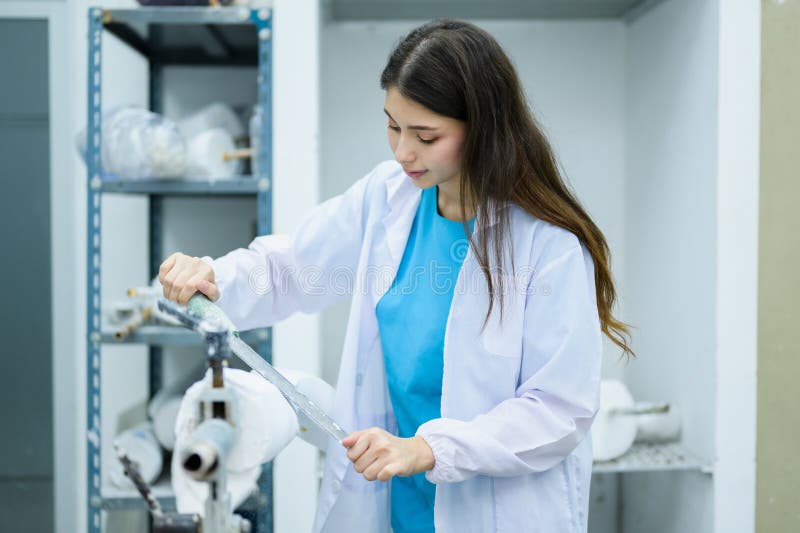 Prosthetic Technician Sculpting Plaster Cast for Socket at Factory ...