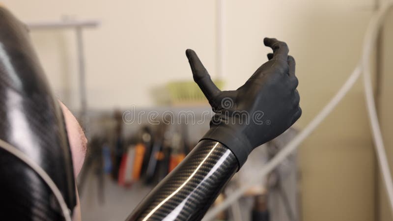 Prosthetic Technology, High-tech Arm, Man Prosthetic Stock Footage ...