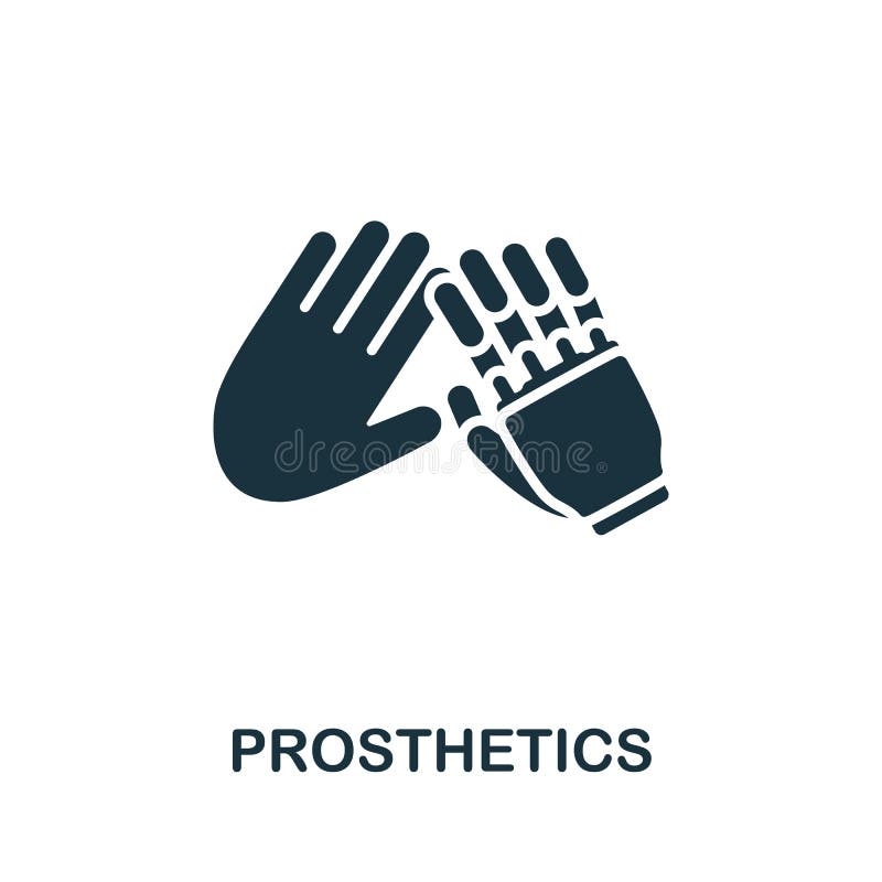 Prosthetics Icon. Monochrome Simple Line Future Technology Icon for ...