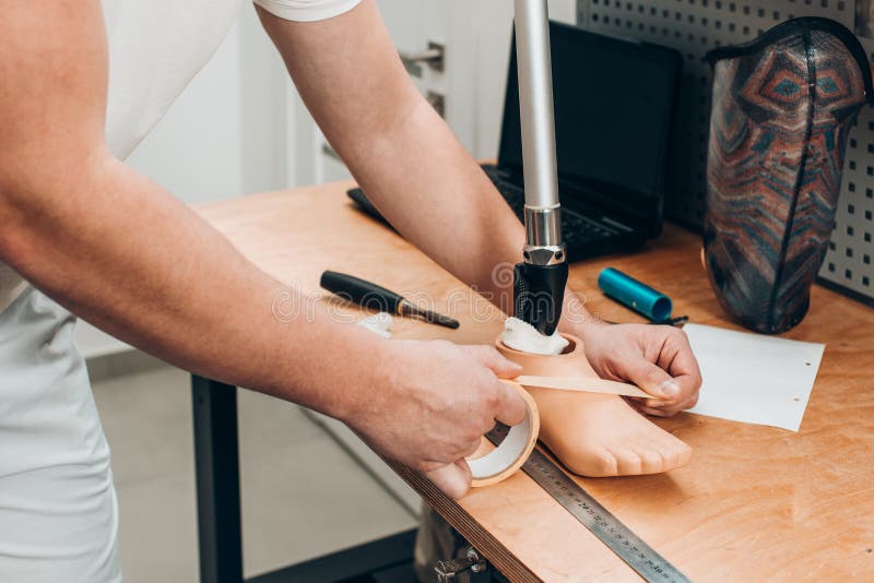 Prosthetics Workshop - Cutting with Scalpel Stock Image - Image of ...