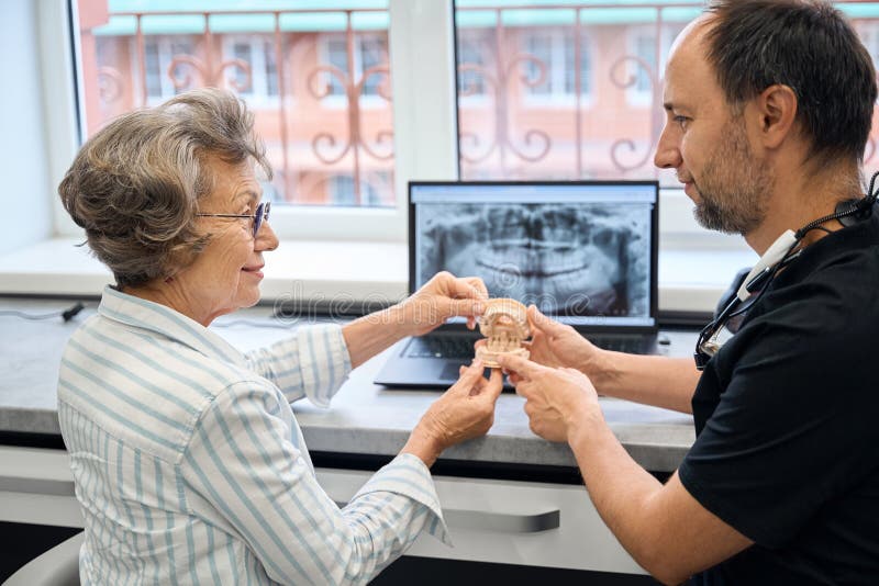 Prosthetist Consults an Elderly Lady Stock Image - Image of stethoscope ...