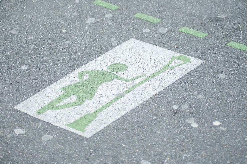 Prostitution Sign on the Road in Basel - Switzerland Stock Photo ...