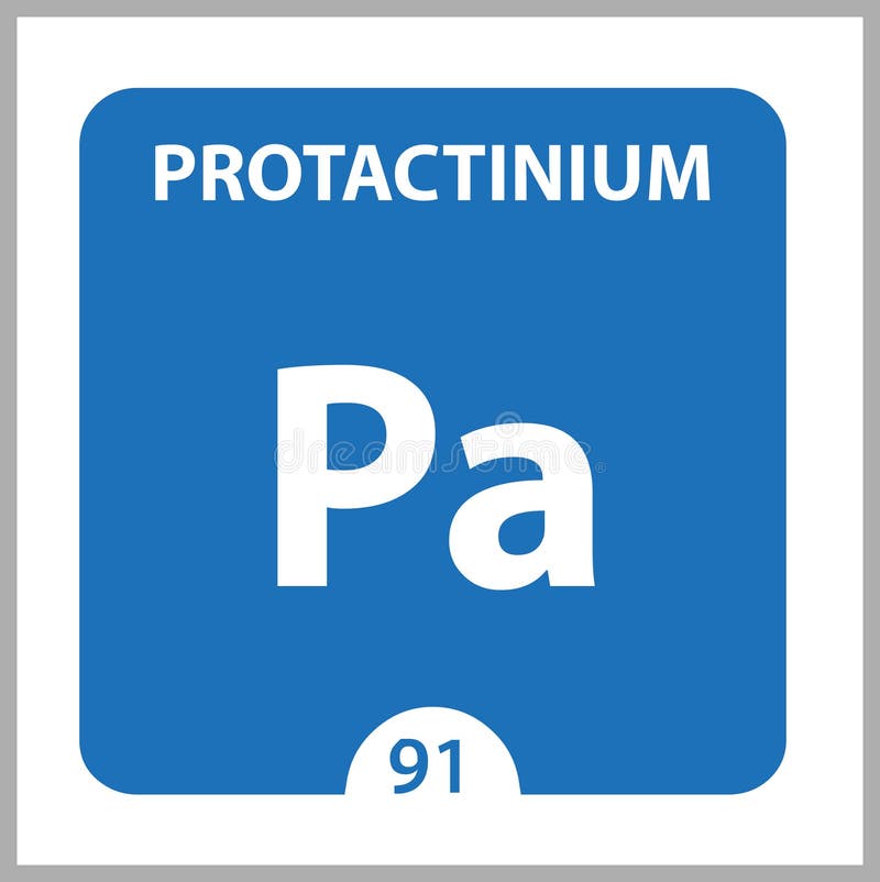 Protactinium Chemical Element Stock Illustration - Illustration of ...