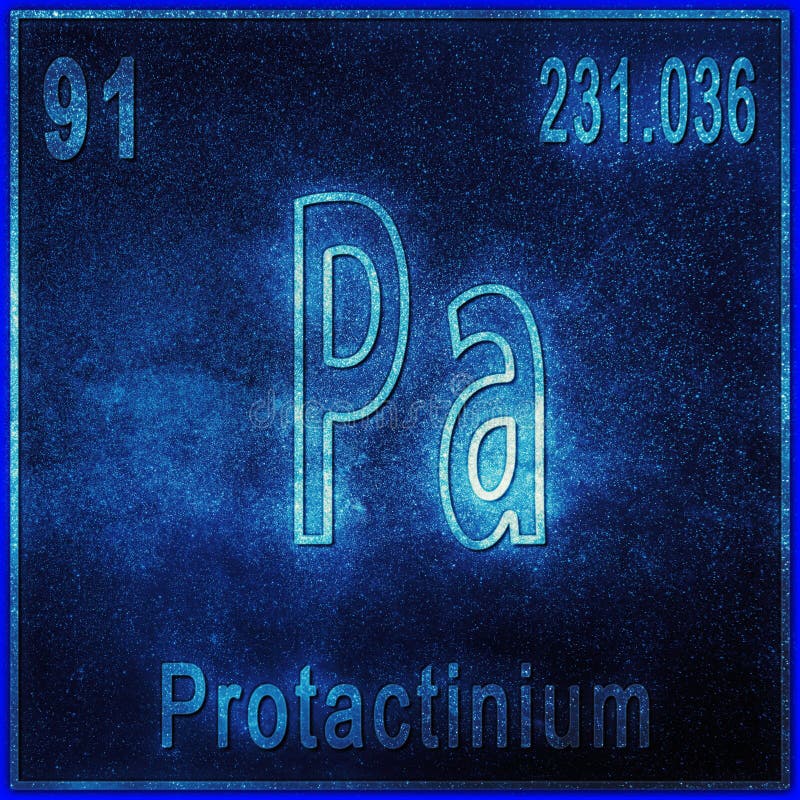 Protactinium Chemical Element Stock Illustration - Illustration of ...