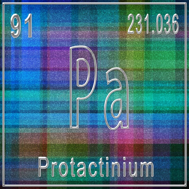 Protactinium Atomic Element Icon Chemistry Periodic Table Atom Icon ...