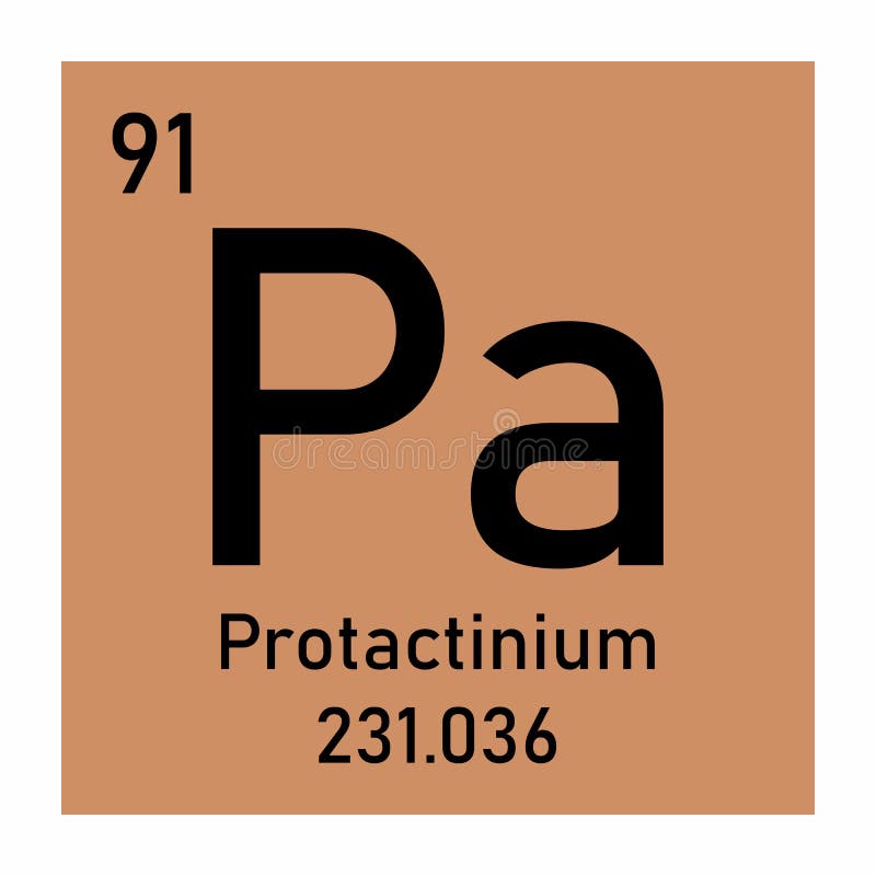 Protactinium Chemical Element Stock Illustration - Illustration of ...