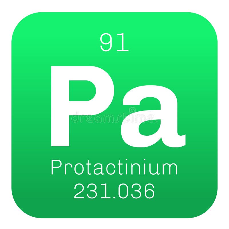 Protactinium Chemisch Element Vector Illustratie - Illustration of ...