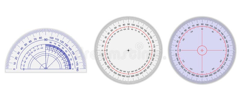 Protactor Angles Ruler Measuring Tools Stock Illustration ...