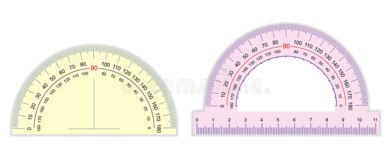 Protactor Angles Ruler Measuring Tools Stock Illustration ...