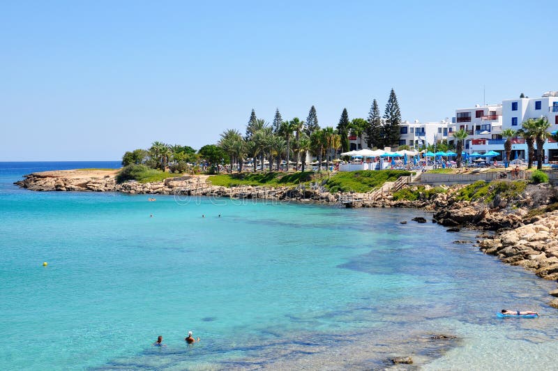 Protaras Cypern redaktionell bild. Bild av kust, strand - 63108716