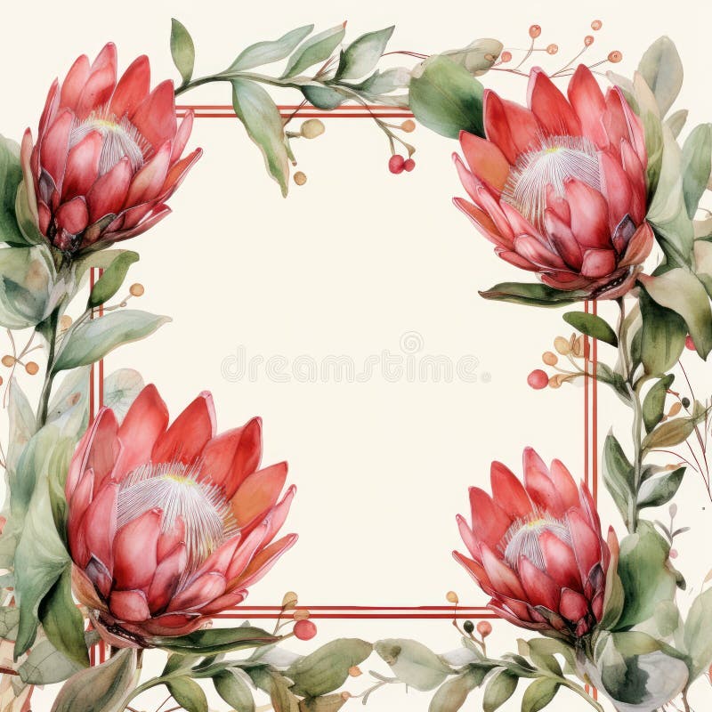 392 Protea Border Watercolour Stock Photos - Free & Royalty-Free Stock ...