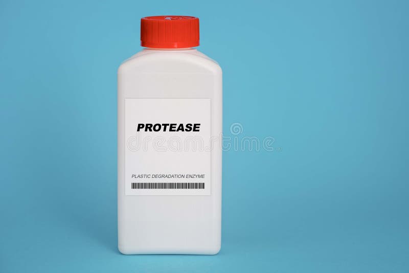 Protease. Sample of Plastic-Eating Microbial Enzyme Stock Photo - Image ...