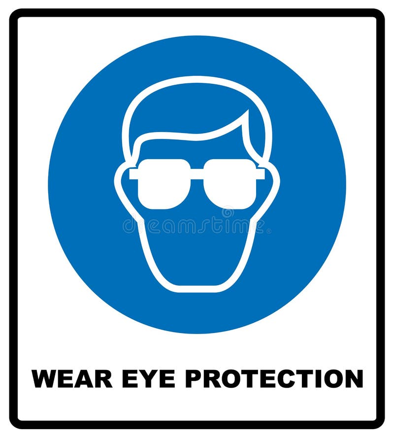 Ojo con un letrero stock de ilustración. Ilustración de visión - 14331873