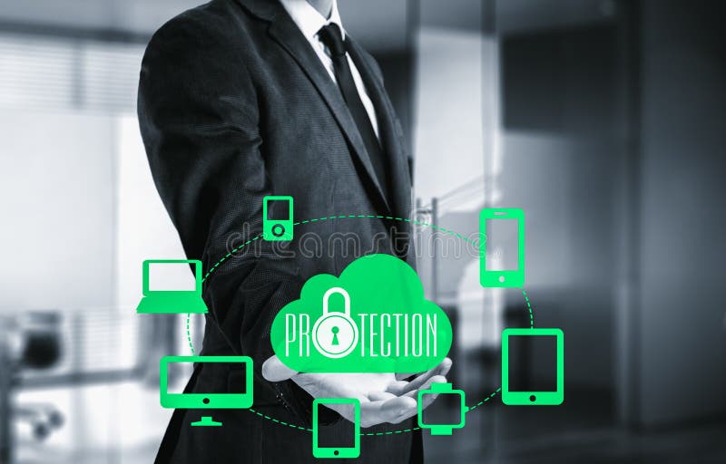 Protect Cloud Information Data Concept. Security and Safety of Cloud ...
