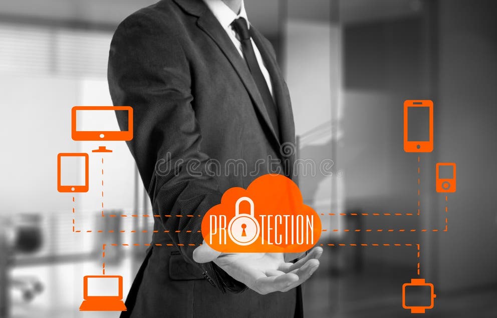 Protect Cloud Information Data Concept. Security and Safety of Cloud ...