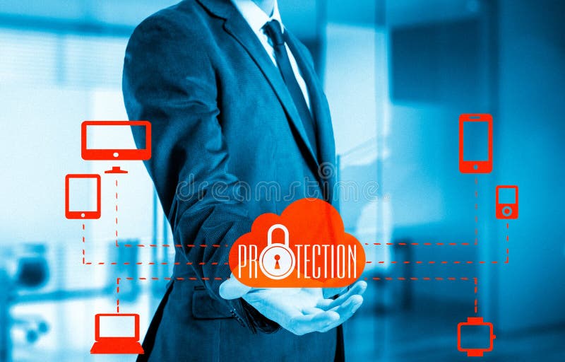 Protect Cloud Information Data Concept. Security and Safety of Cloud ...