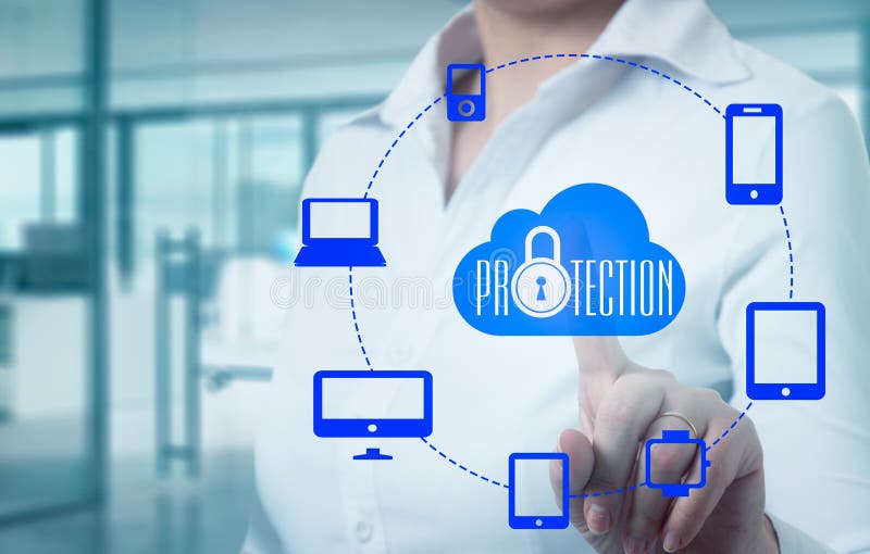 Protect Cloud Information Data Concept. Security and Safety of Cloud ...