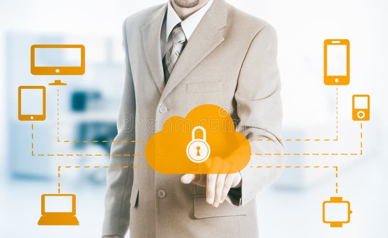 Protect Cloud Information Data Concept. Security and Safety of Cloud ...