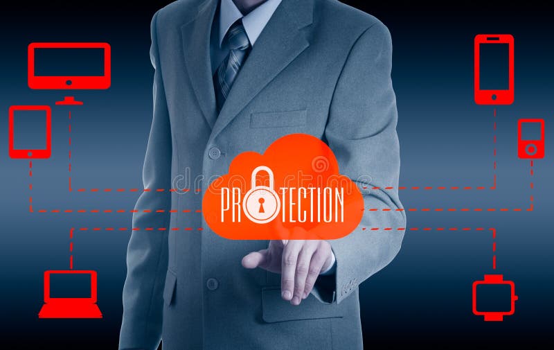 Protect Cloud Information Data Concept. Security and Safety of Cloud ...