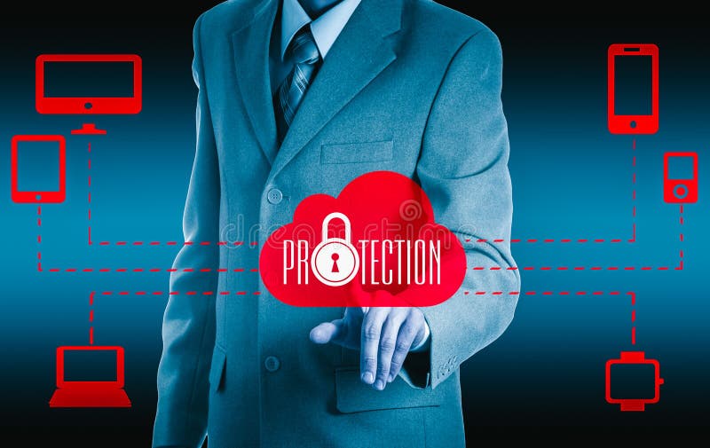 Protect Cloud Information Data Concept. Security and Safety of Cloud ...