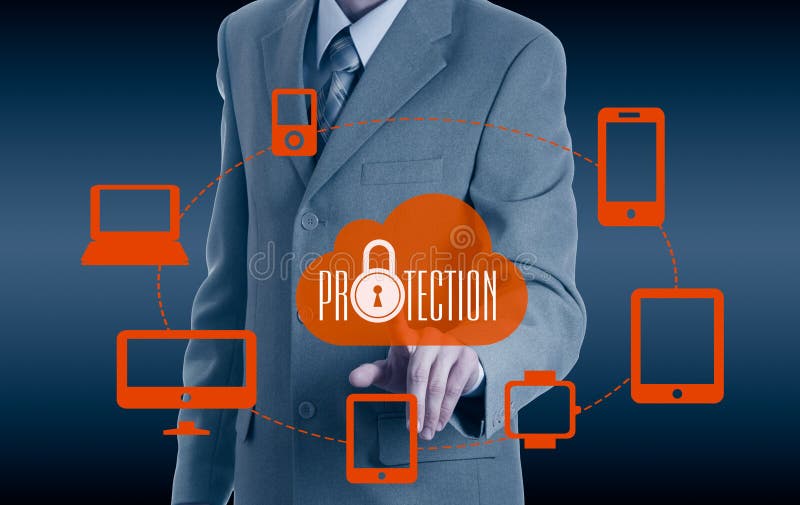 Protect Cloud Information Data Concept. Security and Safety of Cloud ...