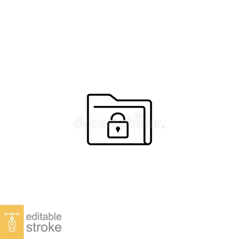 Protect Documents or Unlock Folder Icon Stock Vector - Illustration of ... Protect Documents or Unlock Folder Icon Stock Vector - Illustration of ...