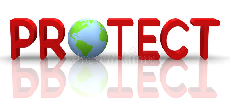 Protect Earth stock illustration. Illustration of protection - 20706372