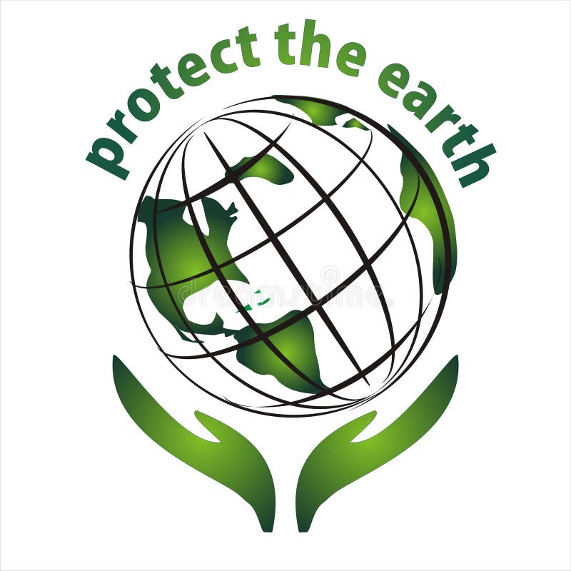 Protect the earth icon stock vector. Illustration of green - 9227377