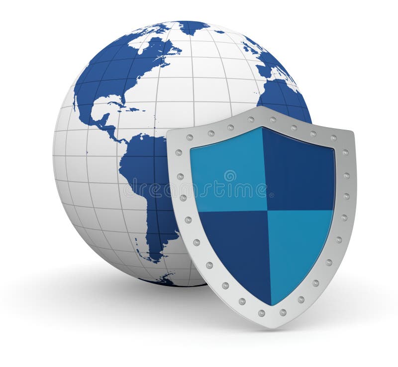 Protection Shield firewall stock vector. Illustration of internet ...