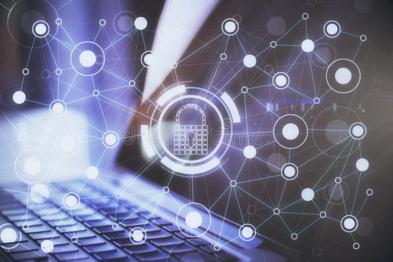 Protect and Ecryption Concept Stock Photo - Image of gadget, keyboard ...