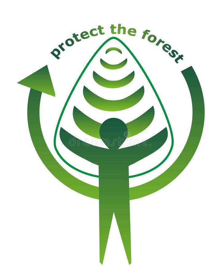 Protect the forest stock vector. Illustration of clipart - 14499971
