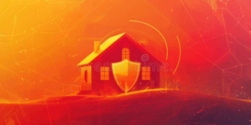 Protect the House Concept, Protection Shield in Front of the House ...