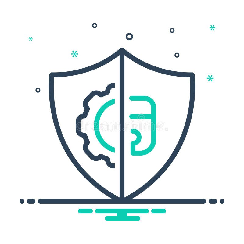Mix Icon for Protect, Defend and Safeguard Stock Vector - Illustration ...