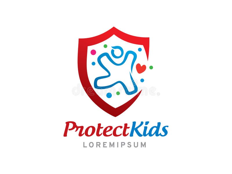 Protect Kids Logo Symbol or Icon Template Stock Vector - Illustration ...