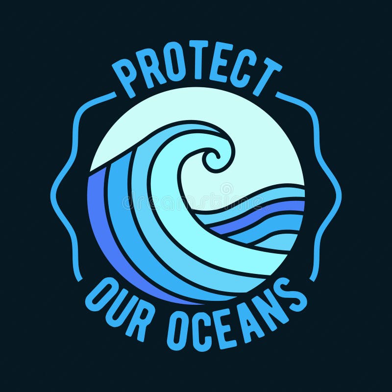 Protect Our Oceans, World Oceans Day Vector Graphics Stock Vector ...