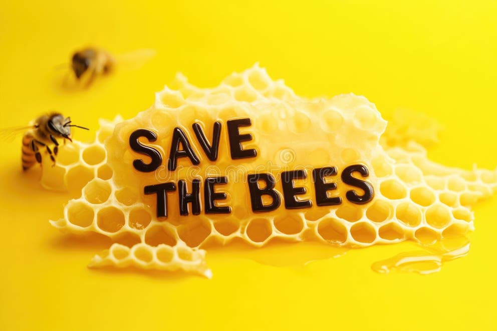 Protect Our Pollinators: Save the Bees Today. Stock Illustration ...
