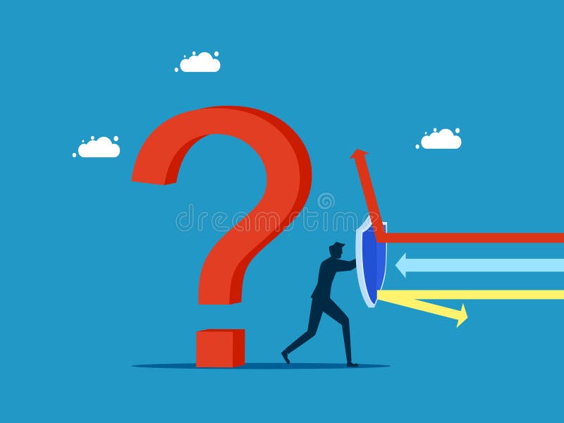 Protect Problems or Business Secrets. Businessman Holding Shield To ...