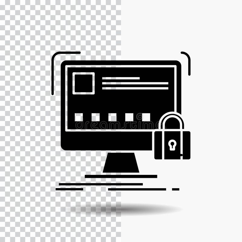 Protect, Protection, Lock, Safety, Secure Glyph Icon on Transparent ...