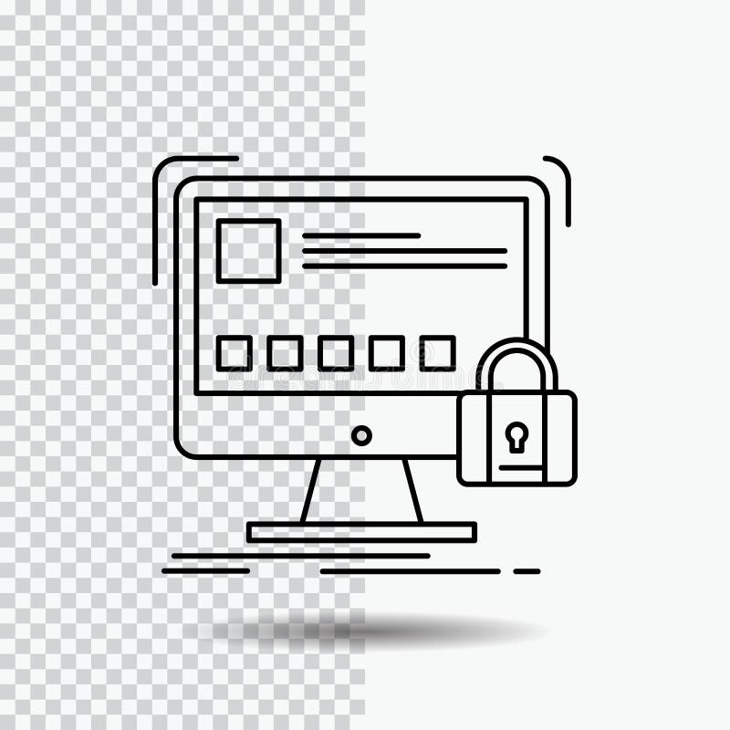 Protect, Protection, Lock, Safety, Secure Glyph Icon on Transparent ...