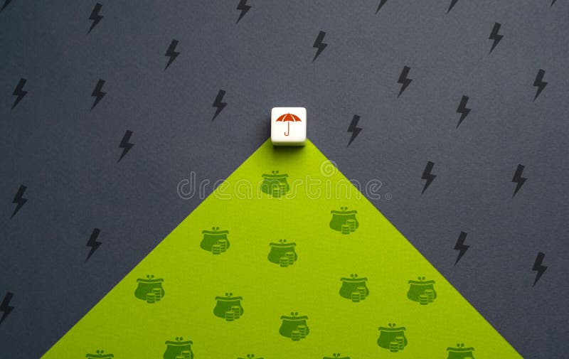 Protect Savings from Crises and Threats. Stock Image - Image of ...