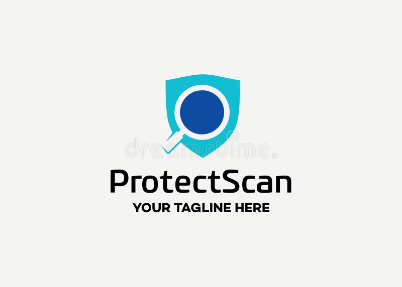 Protect Scan Logo Design Template Stock Vector - Illustration of human ...