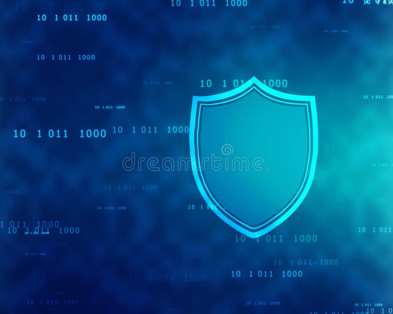 Protect and Security Concept.Digital Shield on Abstract Technology ...