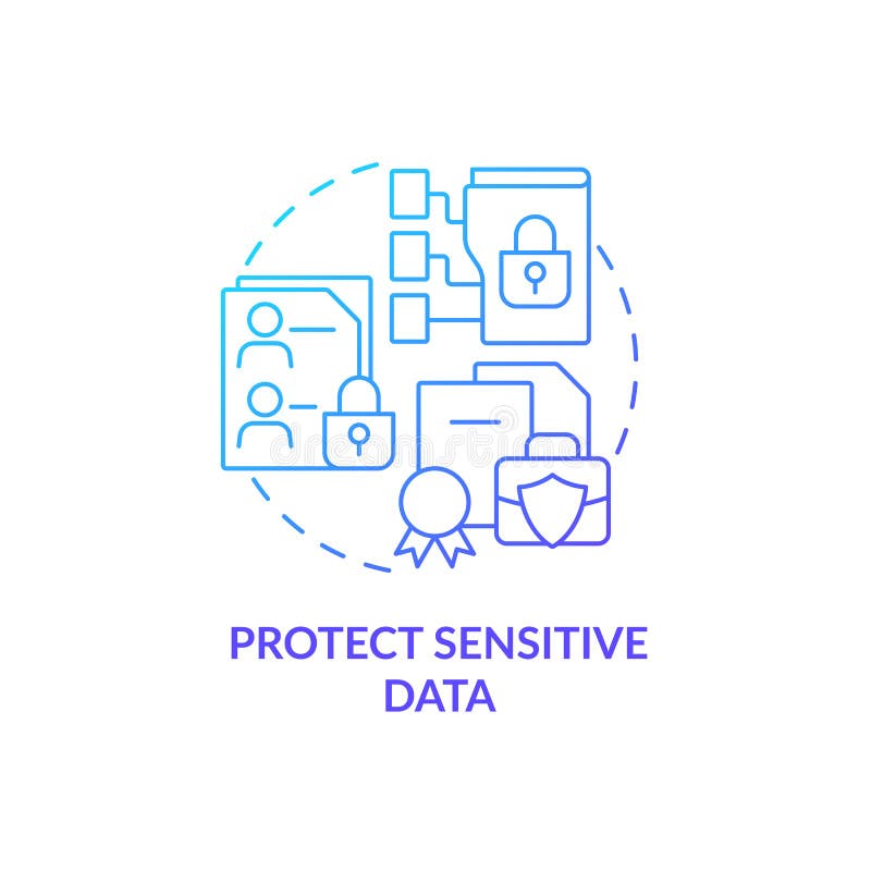 Sensitive Data Types Yellow Brochure Template Stock Vector ...