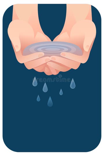 Water Cupped Hands Stock Illustrations – 725 Water Cupped Hands Stock ...
