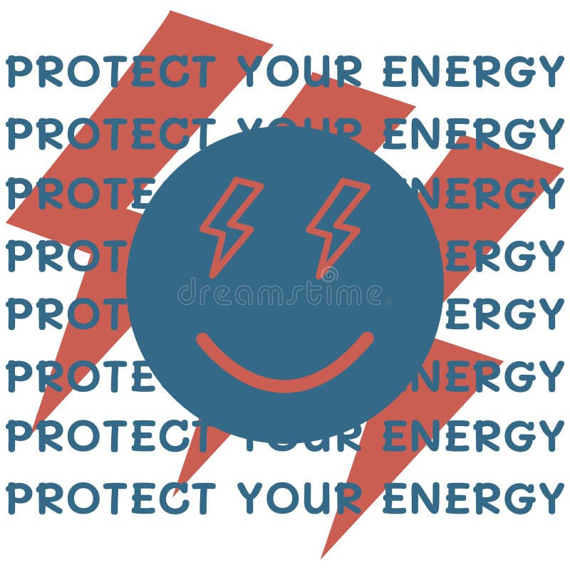 Protect Your Energy Vintage Smiley Stock Vector - Illustration of ...
