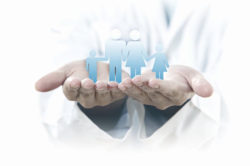 Protect your family stock image. Image of girl, silhouette - 56585363